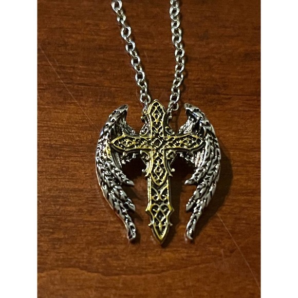 Boutique | Accessories | Silver And Gold Stainless Steel Angel Wings ...